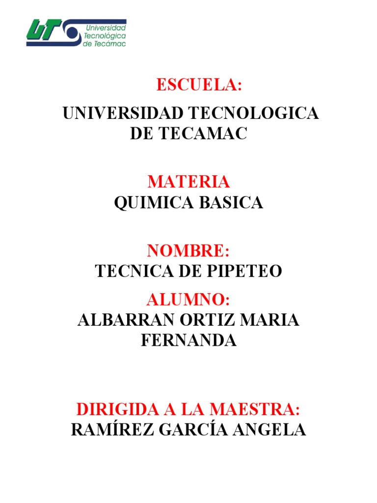 Tecnica de Pipeteo | Descargar gratis PDF | Volumen