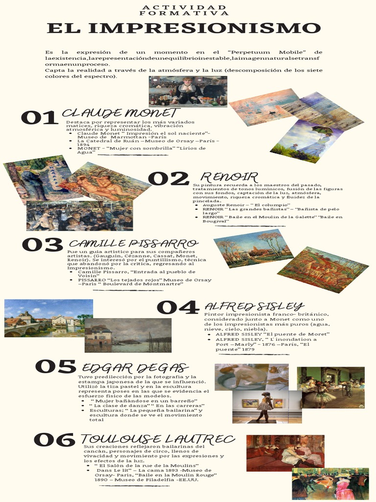 El Impresionismo | PDF | Impresionismo | Pierre Auguste Renoir