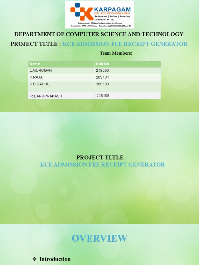 Development of a Web Application for Student Fee Receipt Generation at ...