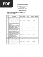 Boq of Retaining Wall | PDF | Masonry | Specification (Technical Standard)
