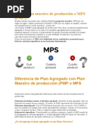 (MPS) Plan Maestro de Producción - Paso A Paso y Con Ejemplos | PDF | Inventario | Planificación