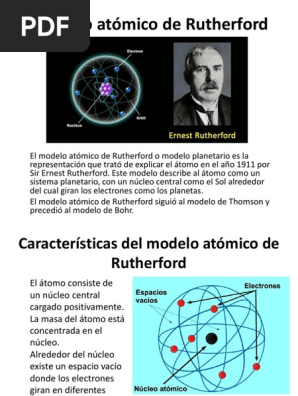 Modelo De Ernest Rutherford MODELOS ATÔMICOS