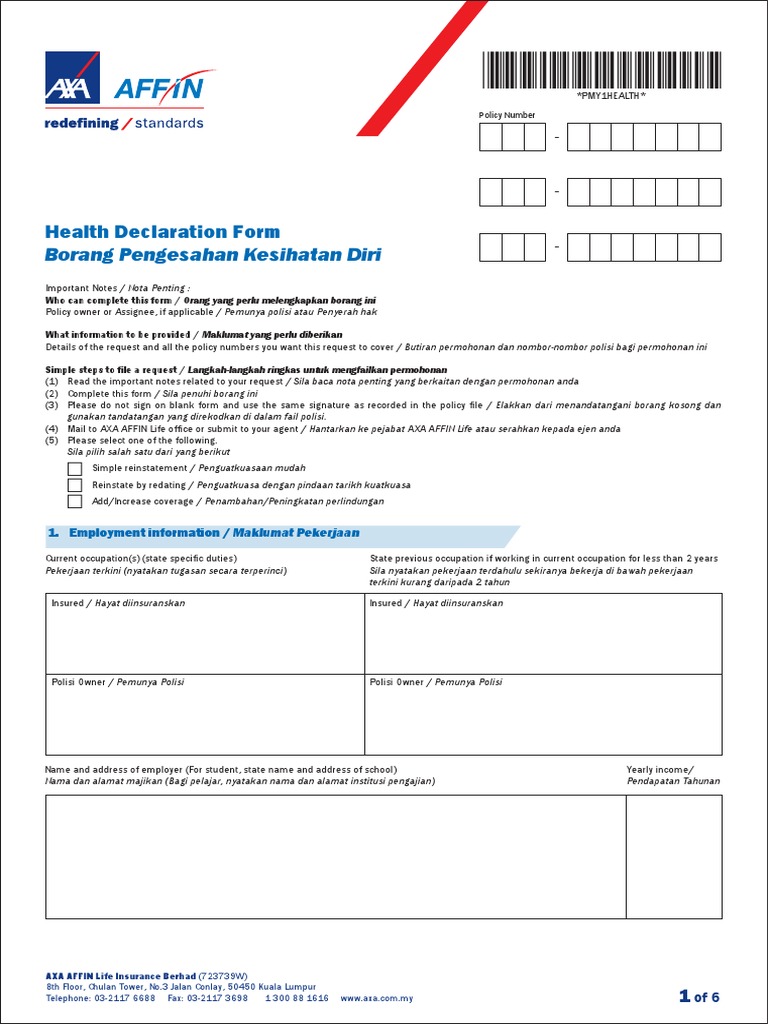 Health Declaration Form | PDF | Heart | Gastrointestinal Tract