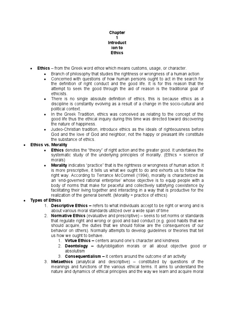 Midterm in Ethics Rev. | PDF | Morality | Conscience