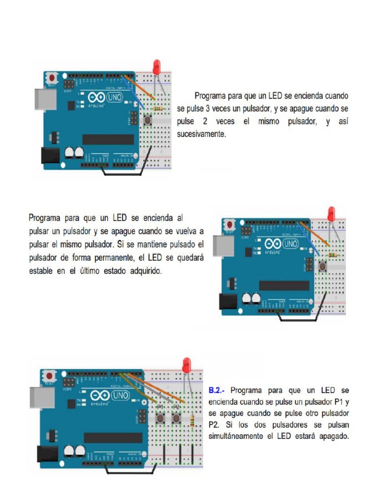 QUIZ Control de Botones 3 y 2 | PDF | Semáforo | Diodo emisor de luz