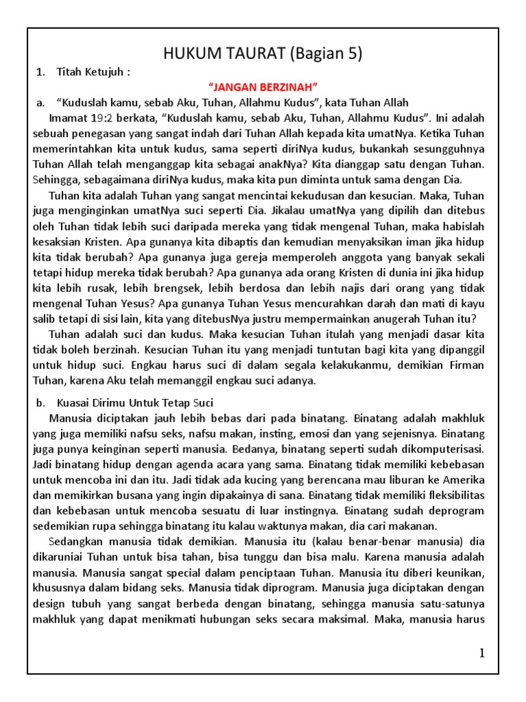 Hukum Taurat 5 | PDF