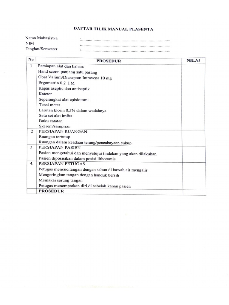 Daftil Manual Plasenta | PDF