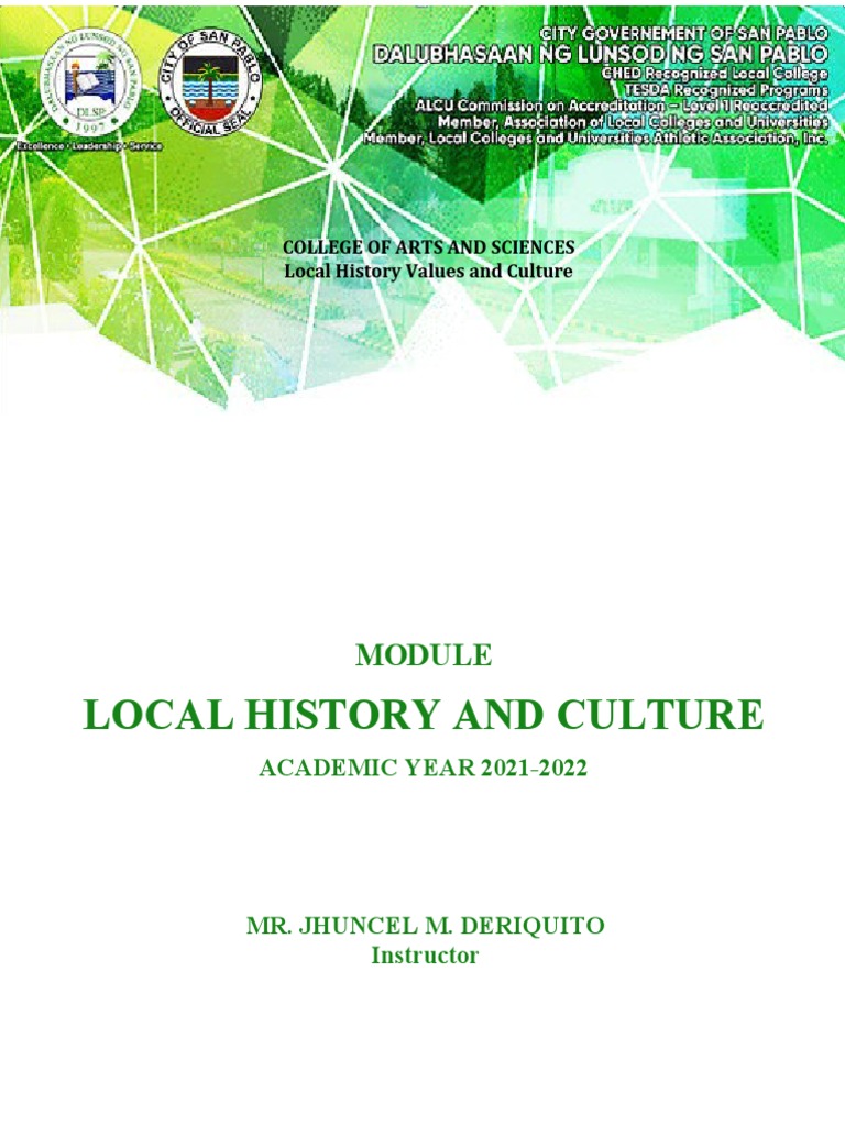 Local History and Culture: ACADEMIC YEAR 2021-2022 | PDF | Amulet ...