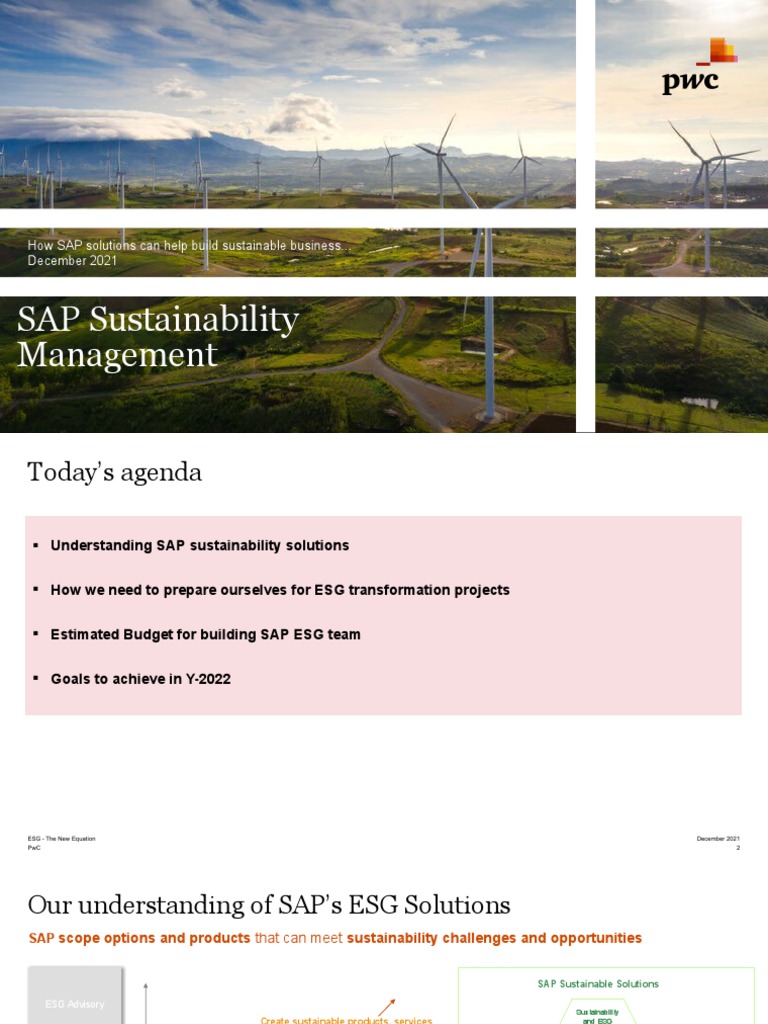 SAP Solutions for Sustainable Business | PDF | Sustainability | Life ...