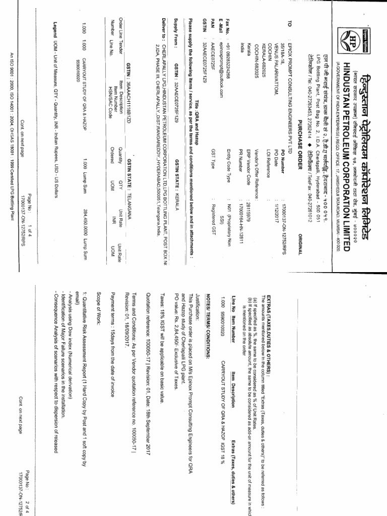 HPCL LPG Qra & Hazop | PDF