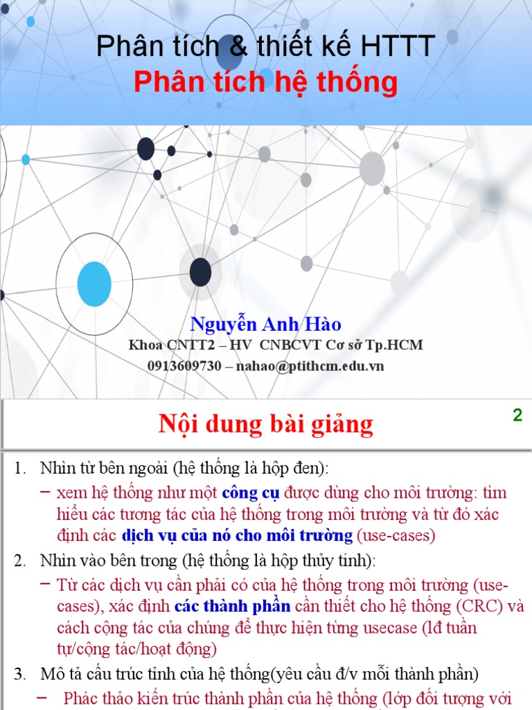 3 PP PTTK HTTT Phan Tich He Thong | PDF
