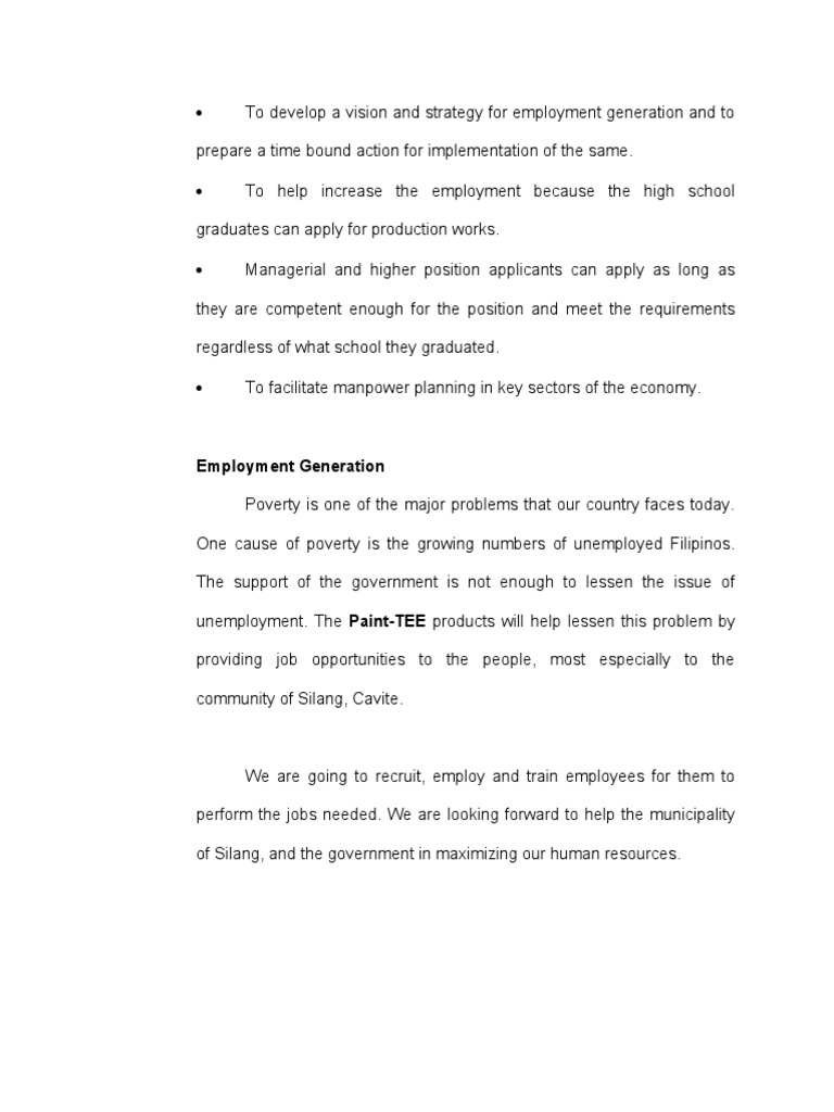 Employment Generation | PDF