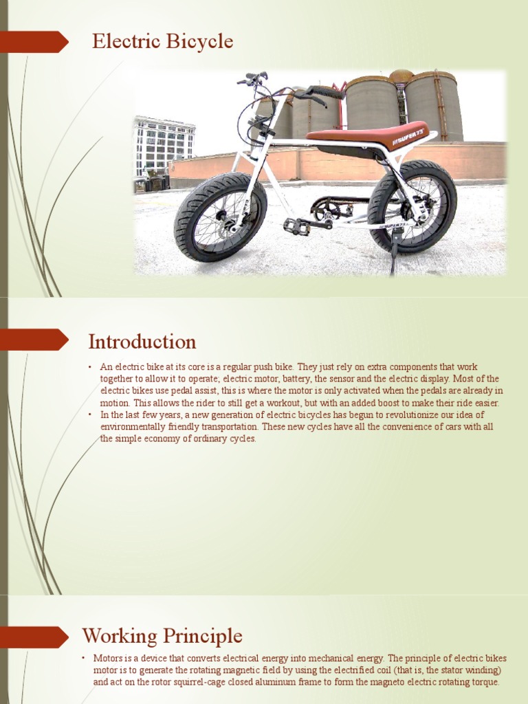 Electric Bicycle | PDF | Electric Motor | Manufactured Goods