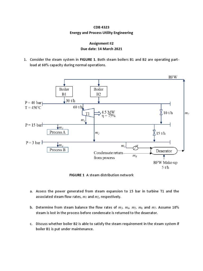CDB 4323 Assignment 2 | PDF | Steam | Enthalpy