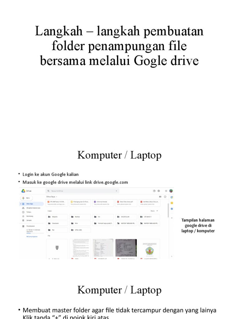 Langkah Langkah Pembuatan Folder Penampungan File Bersama Pdf