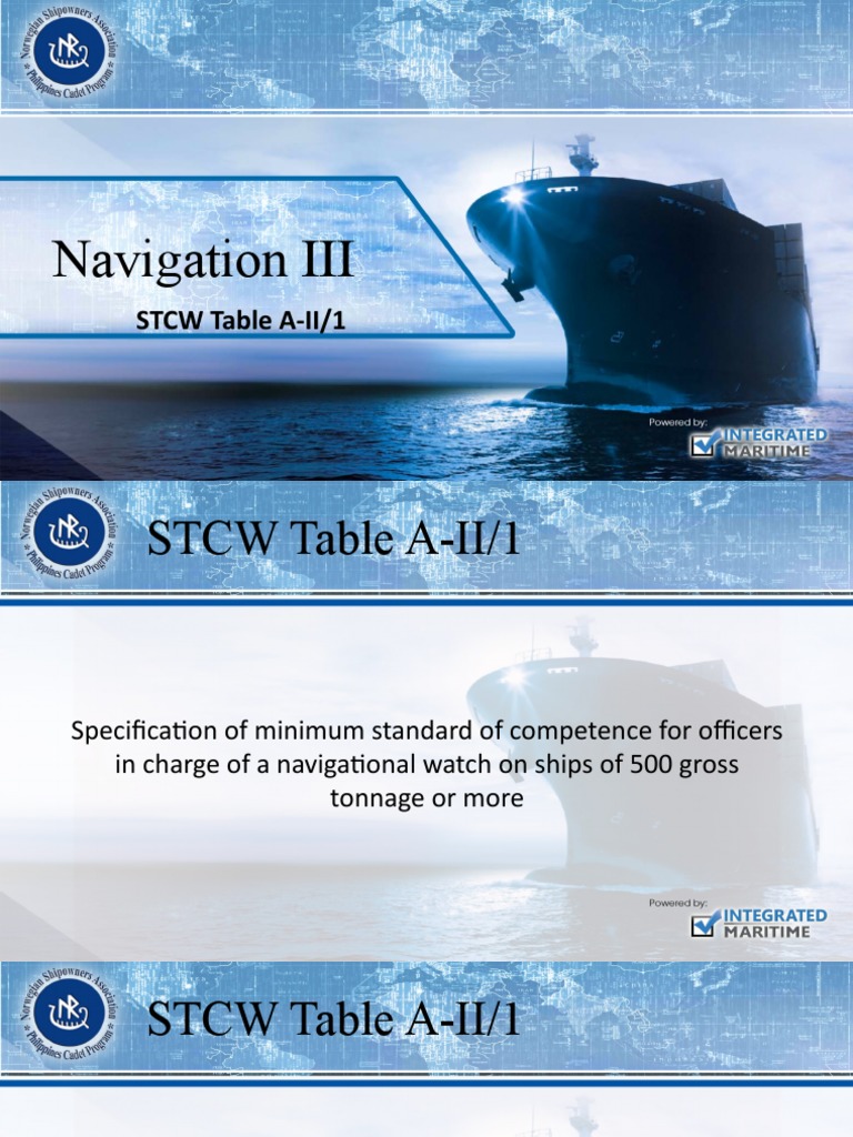 Navigation III: STCW Table A-II/1 | PDF