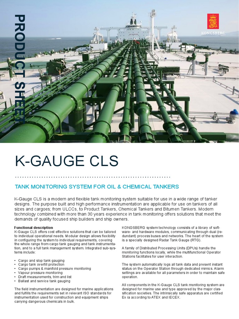 K-Gauge CLS: Tank Monitoring System For Oil & Chemical Tankers | PDF ...