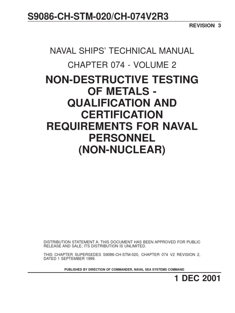 NSTM Chapter 074 Volume 2 - Non-Destructive Testing of Metals ...