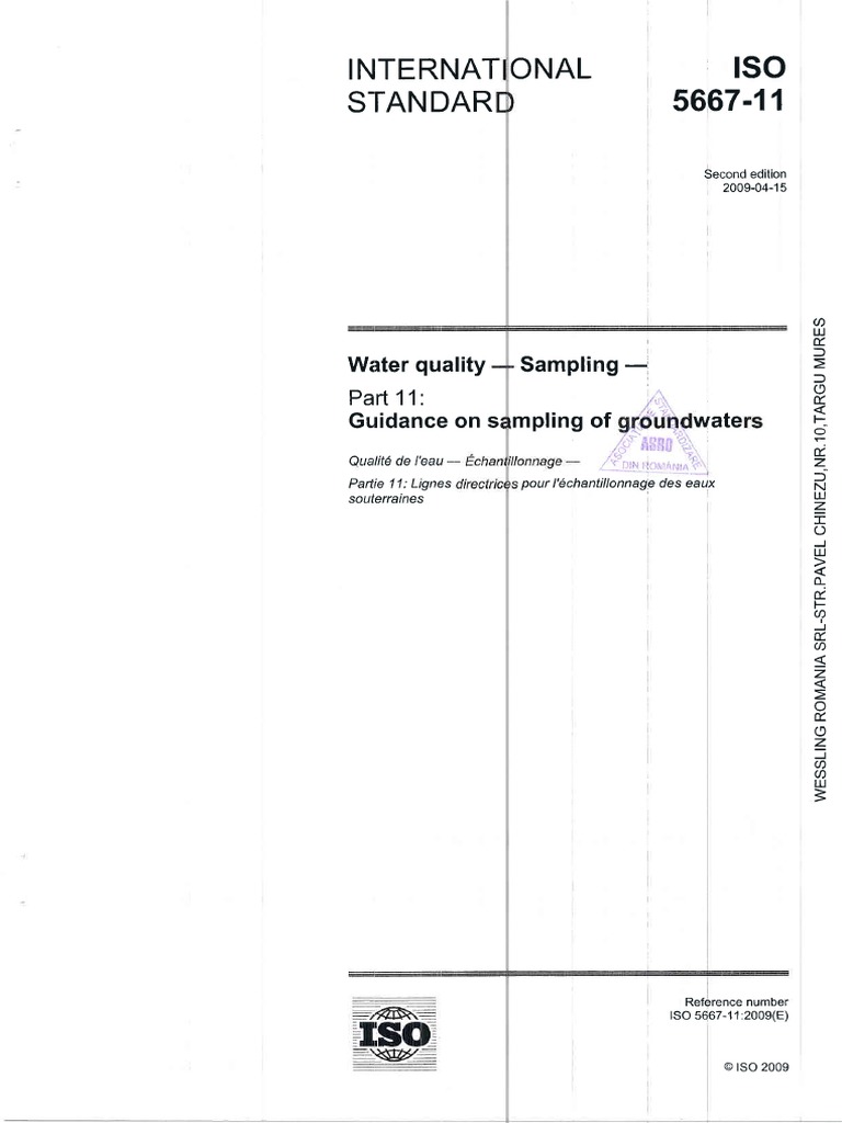 GW Sampling Guidance | PDF | International Organization For ...