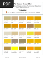 Color Chart (Ral No.,Bs381c, Bs4800, Bs2660, Bs5252) | PDF | Yellow | Green