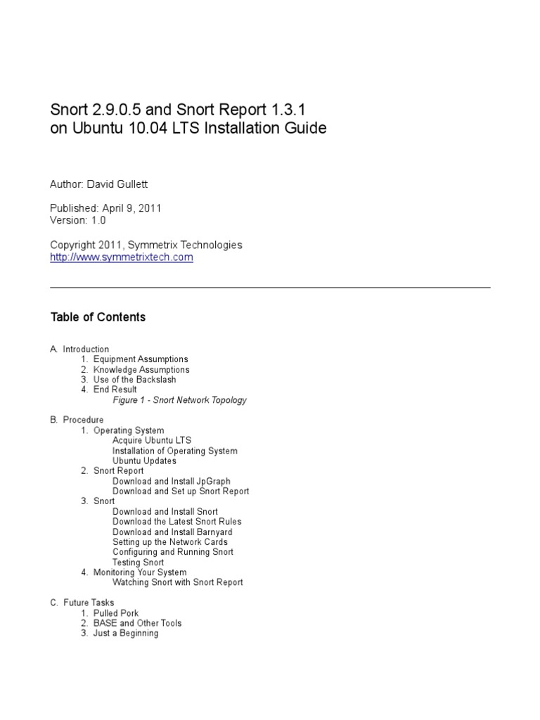Snort 2.9.0.5 and Snort Report 1.3.1 On Ubuntu 10.04 LTS Installation ...