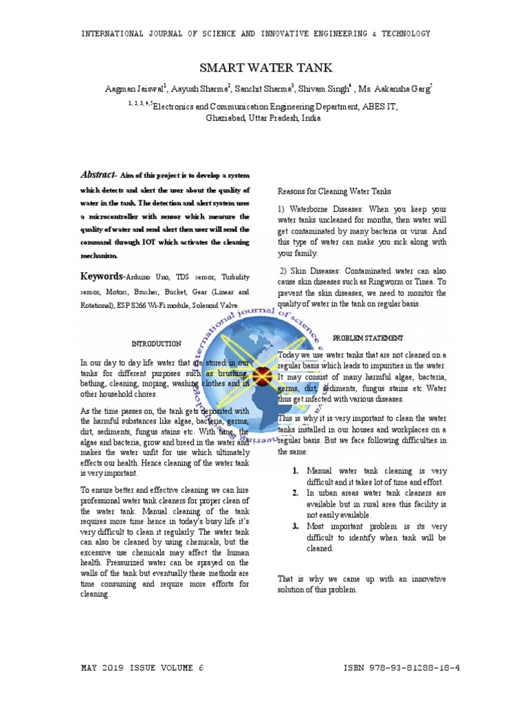 Research Paper (2019) | PDF | Water | Tanks