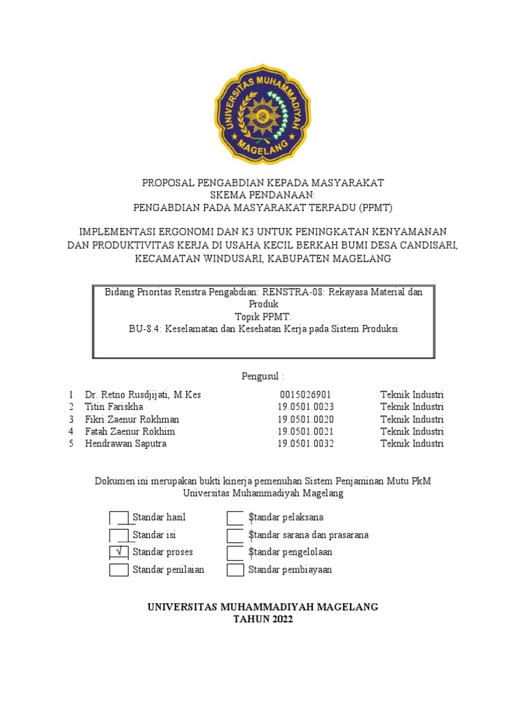 Contoh Proposal PPMT Fix 1 | PDF