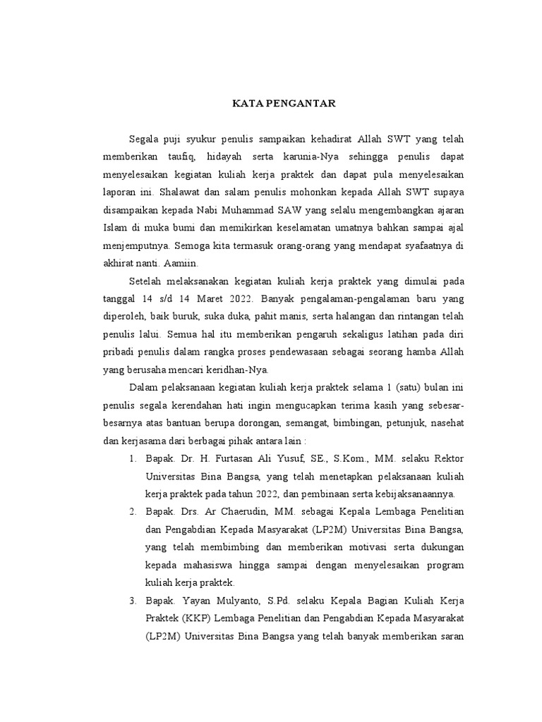 Kata Pengantar KKP | PDF