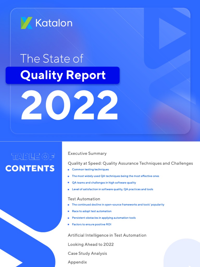 2022 Software Quality Report Insights | PDF | Automation | Selenium ...