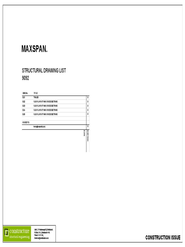 MAXSpan Drawing | PDF | Building Technology | Civil Engineering