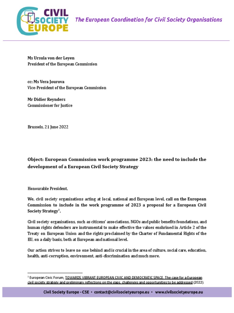 European Commission Work Programme 2023: The Need To Include The ...