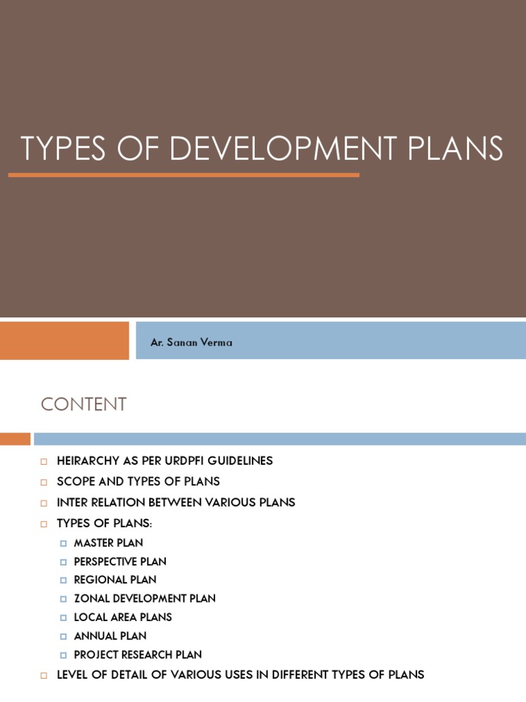 Overview of Development Plan Types | PDF | Urban Planning | Sustainability