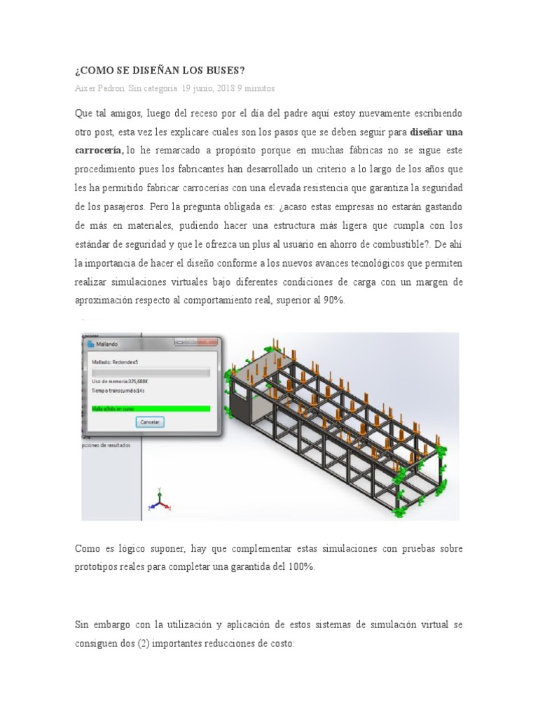 diseño de autobus | PDF | Simulación | Diseño