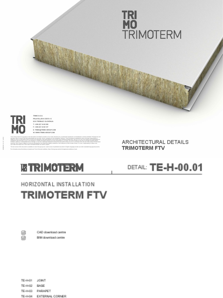 04 TRIMOTERM FTV System - Architectural - PDF en | PDF | Wall | Roof