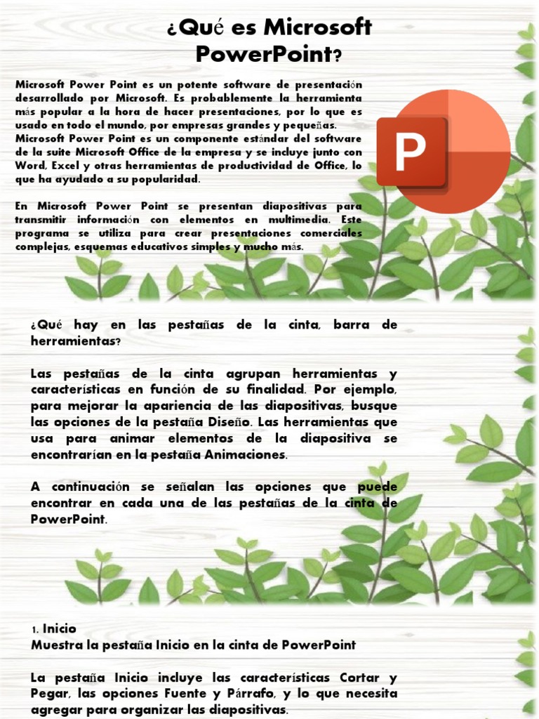 Qué Es Microsoft PowerPoint | PDF | Microsoft PowerPoint | Ciencias de la Computación