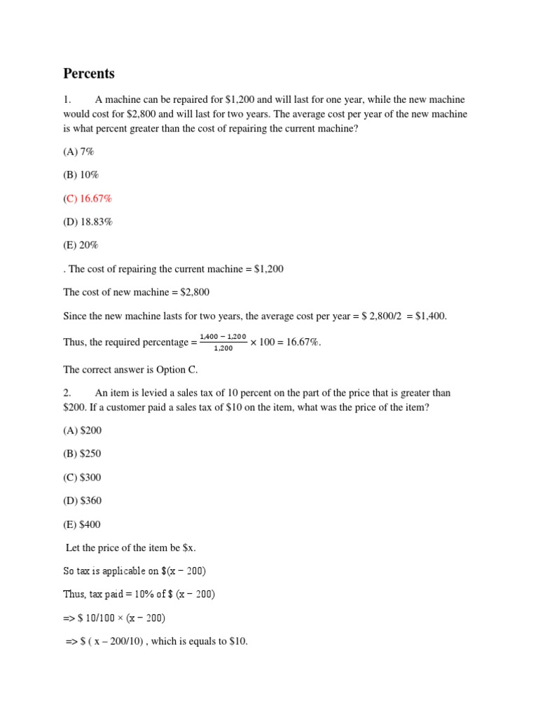 Percents | PDF | Interest | Compound Interest