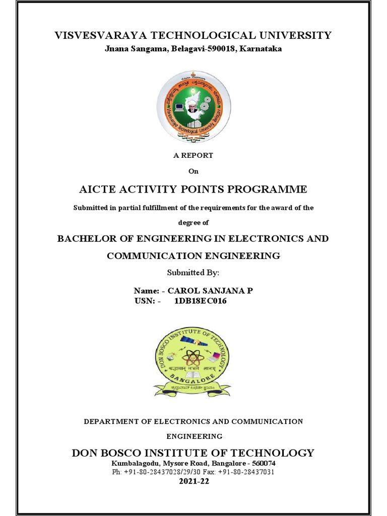 AICTE Activity Report on Rural Outreach Programme | PDF | Learning ...