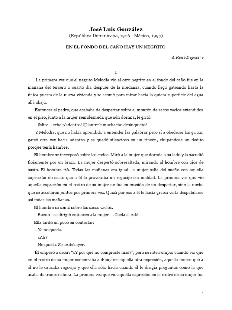 En El Fondo Del Caño Hay Un Negrito | PDF