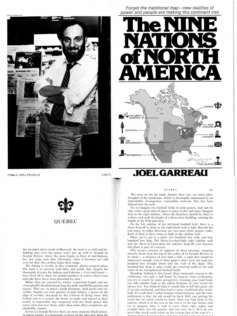 The Nine Nations of North Americansa Joel Garreau pgs362 39 | PDF
