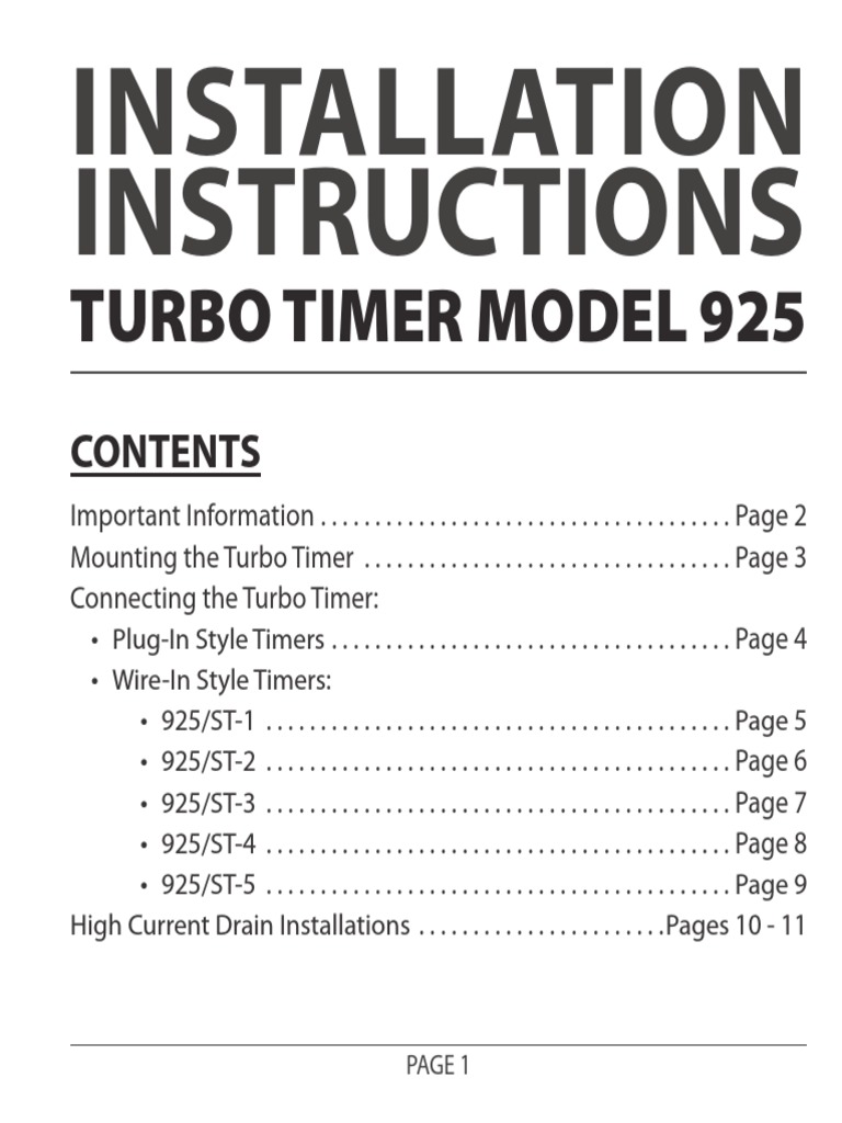 Instructions 925 | PDF | Relay | Amplifier