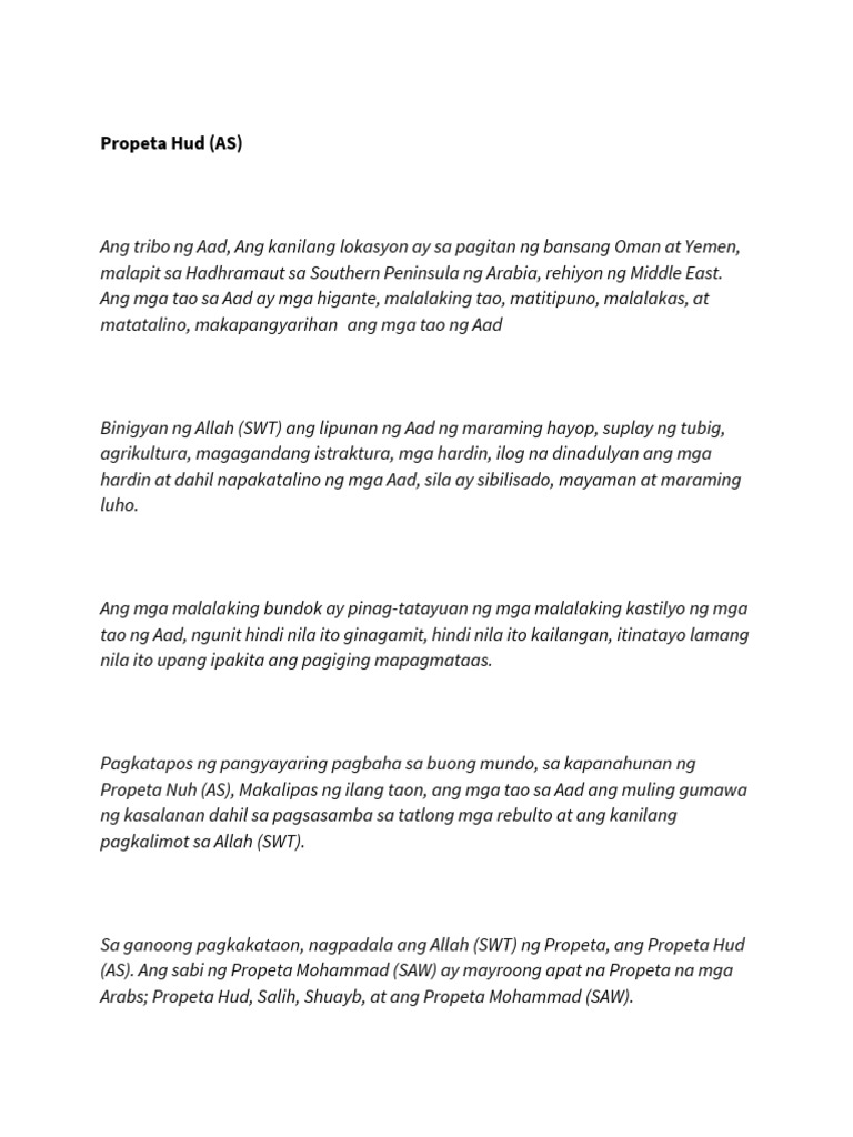 Propeta Hud | PDF