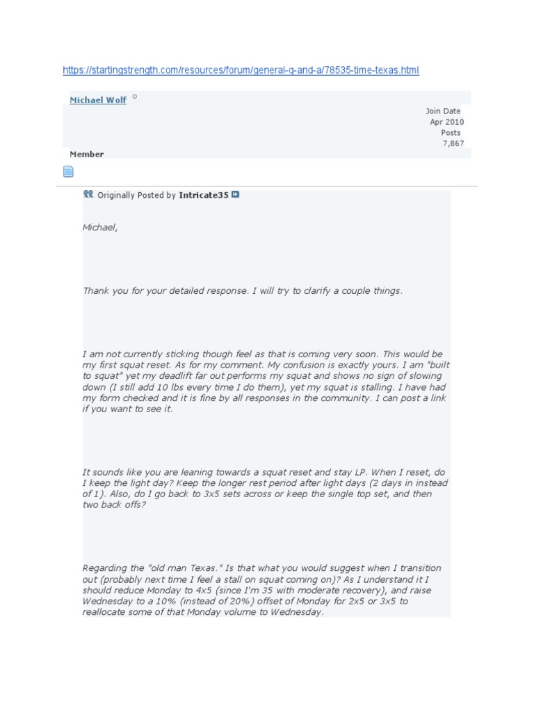 Wolf Method (Novice To Intermediate Transition) | PDF