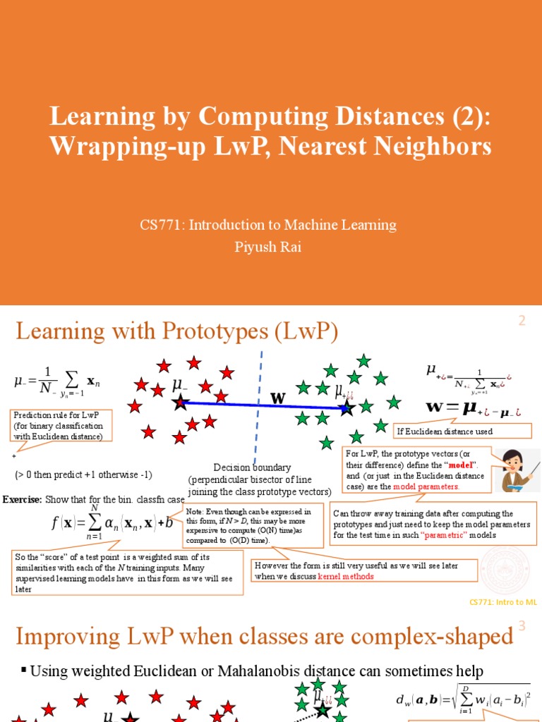 Lecture 04 - Supervised Learning by Computing Distances (2) - Plain | PDF | Statistical ...