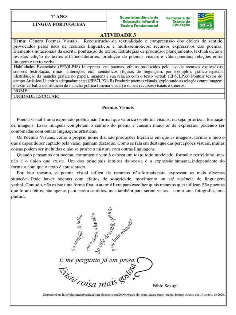 Poema Visual Urgente: Uma Gota de Orvalho Cai do Cristo Redentor | PDF
