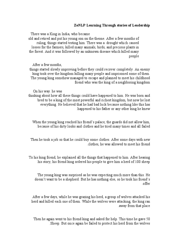 Leadership Story Sample | PDF