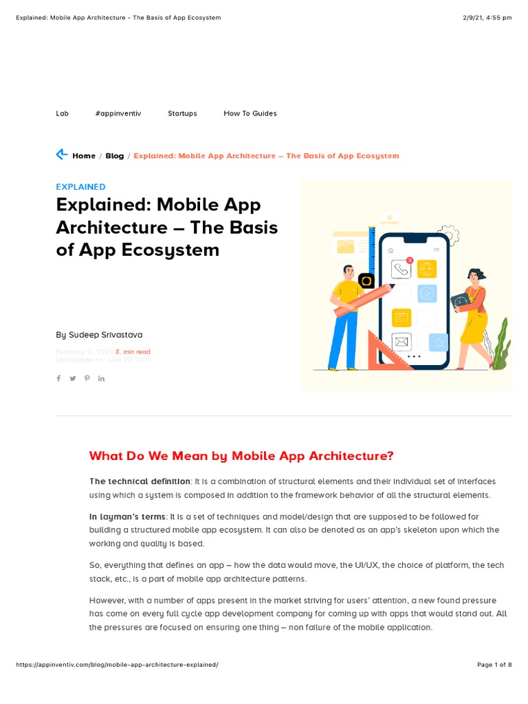 Explained Mobile App Architecture The Basis Of App Ecosystem Pdf