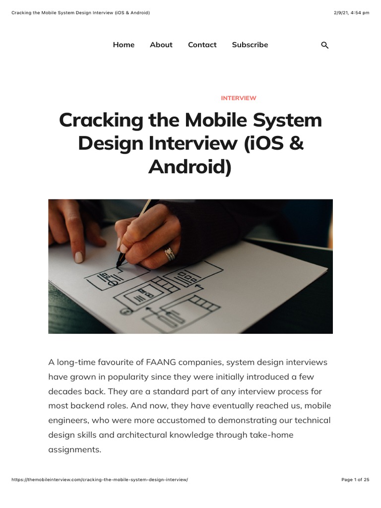Cracking The Mobile System Design Interview Ios And Android Pdf Mobile App Android