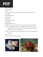 2026 Science Olympiad Rocks Cheat Sheet | PDF | Minerals | Igneous Rock