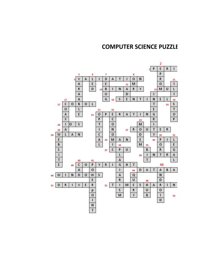 COMPUTER SCIENCE PUZZLE | PDF | Computer Data Storage | Computer Network