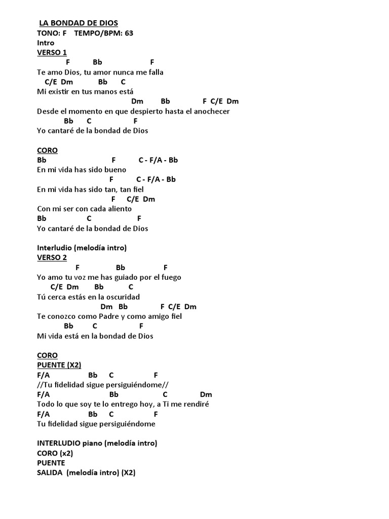 La Bondad de Dios - F | PDF | Arte